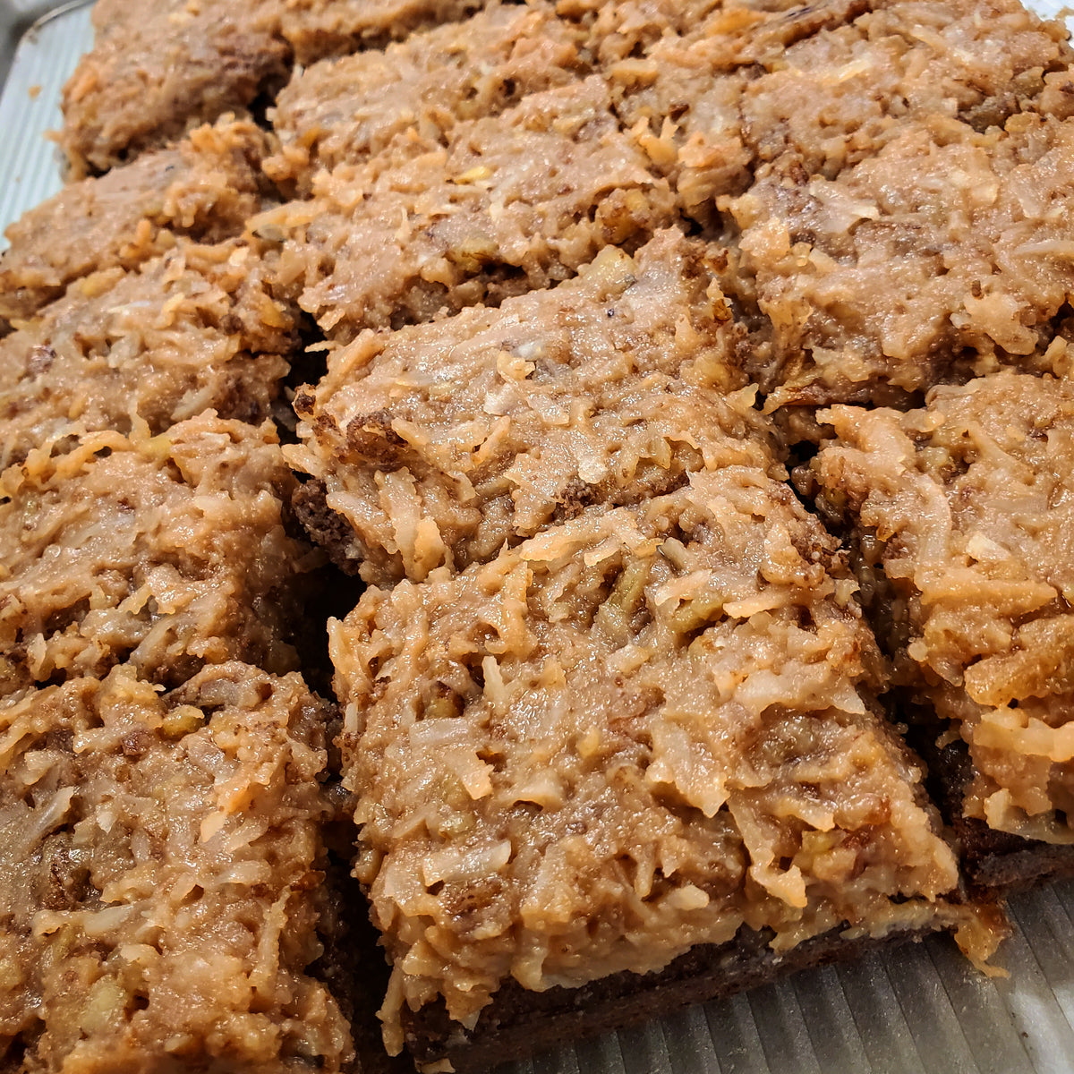 German Chocolate Cake 2 Servings – Mac's Bakery